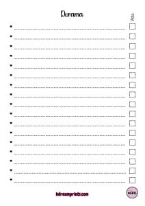 K-Drama Checklist - K-Dream Prints